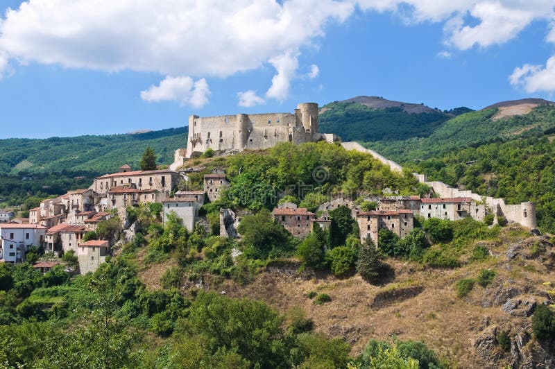 Panoramic View of Brienza. Basilicata. Italy. Stock Photo - Image of ...