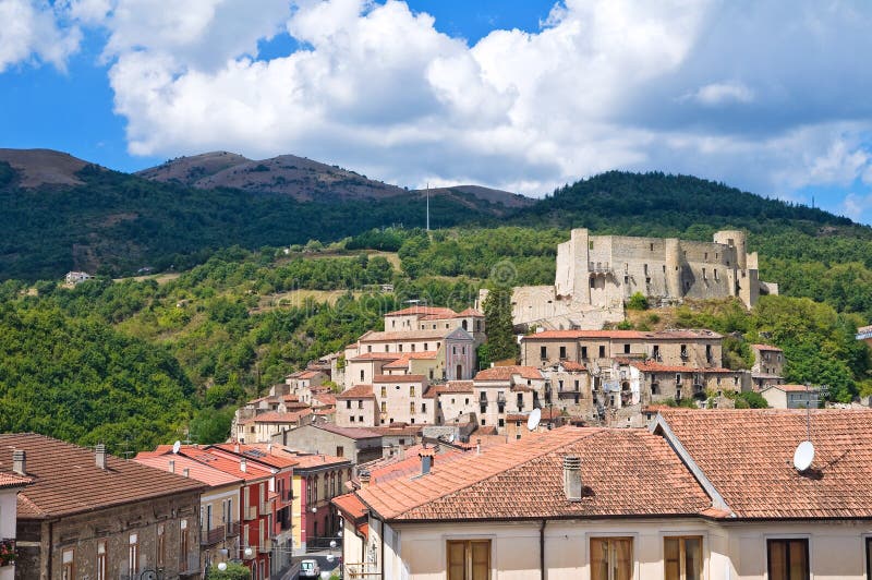 Panoramic View of Brienza. Basilicata. Italy. Stock Photo - Image of ...