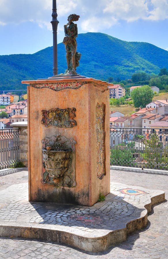 Panoramic View of Brienza. Basilicata. Italy. Stock Photo - Image of ...