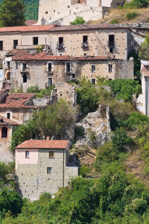 Panoramic View of Brienza. Basilicata. Italy. Stock Photo - Image of ...