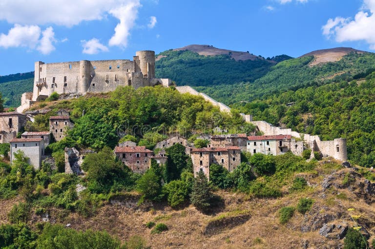 Panoramic View of Brienza. Basilicata. Italy. Stock Photo - Image of ...