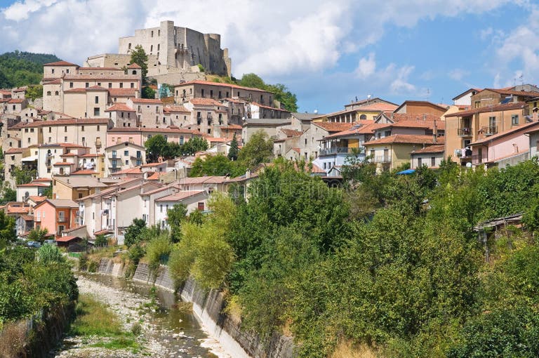 Panoramic View of Brienza. Basilicata. Italy. Stock Photo - Image of ...