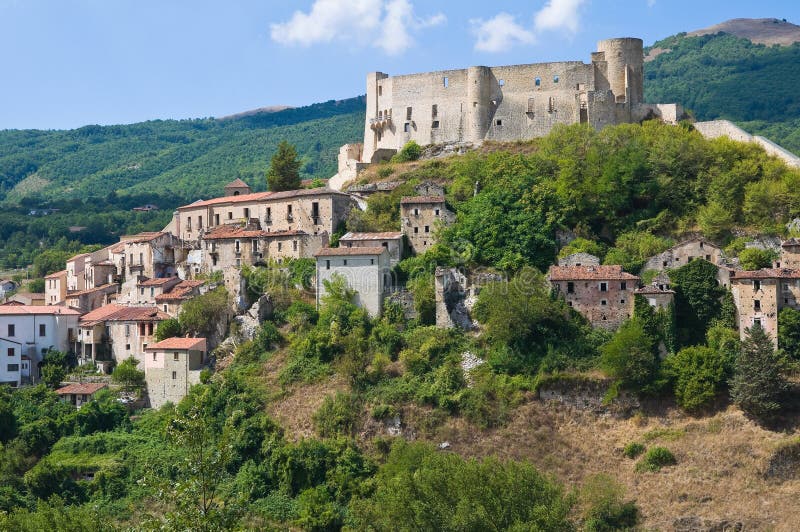 Panoramic View of Brienza. Basilicata. Italy. Stock Photo - Image of ...