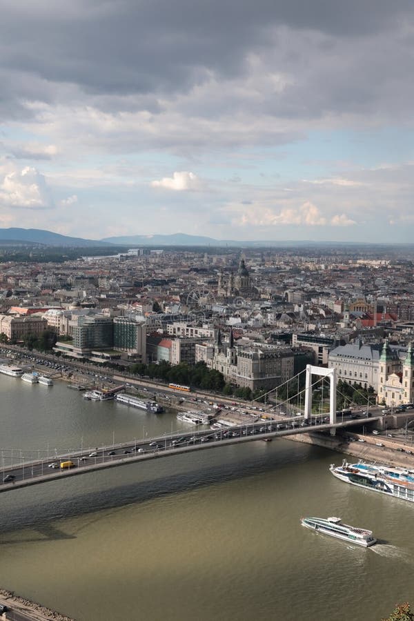 Panoramic View of Budapest, from Height of Bird`s Flight, from the ...