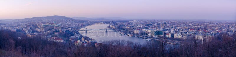 Panoramic View of Budapest, Hungary Stock Photo - Image of mountain ...