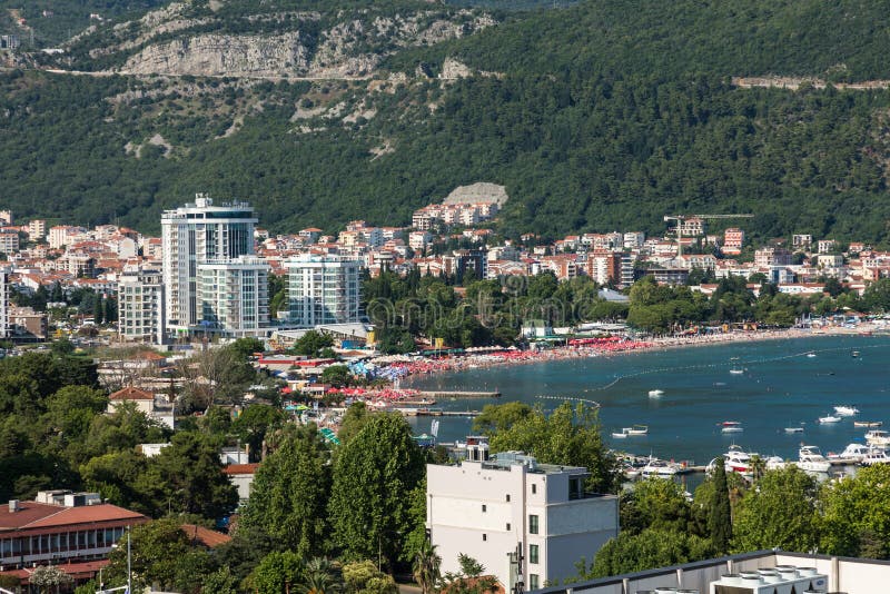Panoramic View of the Budva Riviera from the Observation Deck of Stock ...