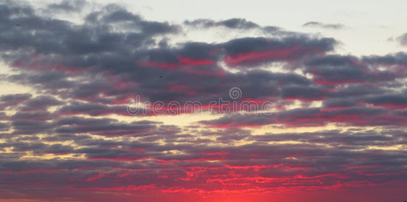 Burgundy Sunset View Over the City Stock Image - Image of nature, rays ...