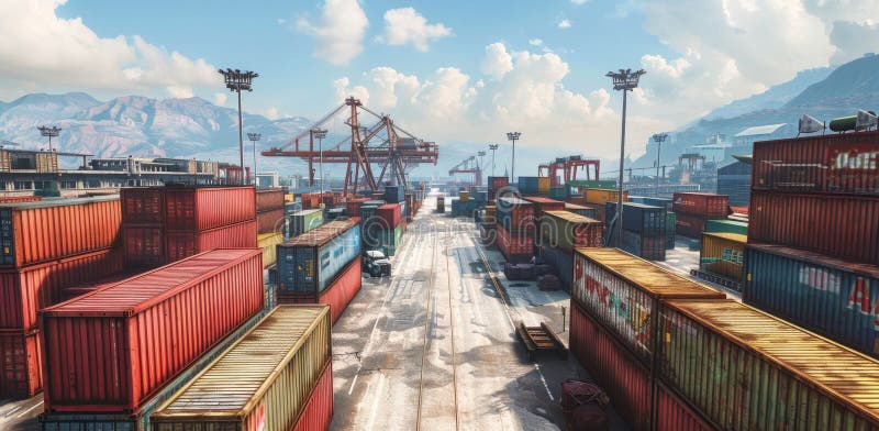 Lining Shipping Container Stock Photos - Free & Royalty-Free Stock ...