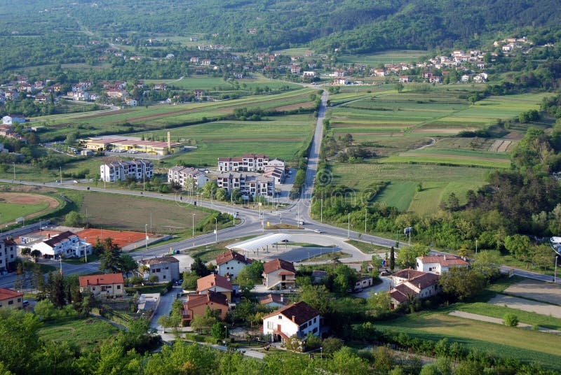 Panoramic View at Buzet,Croatia Stock Photo - Image of hill, green ...