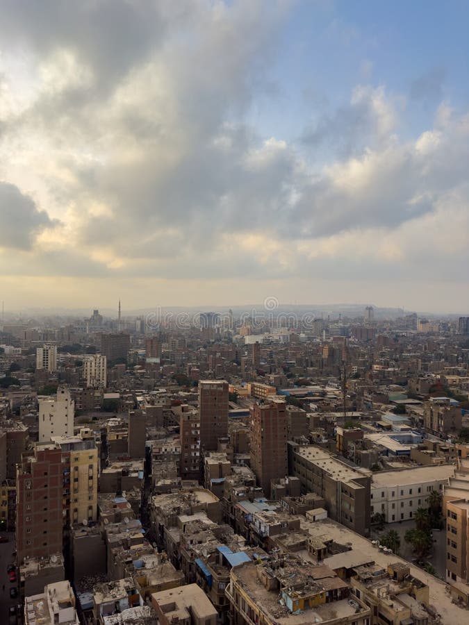 Panoramic View of Cairo from the River Nile in Egypt Stock Photo ...