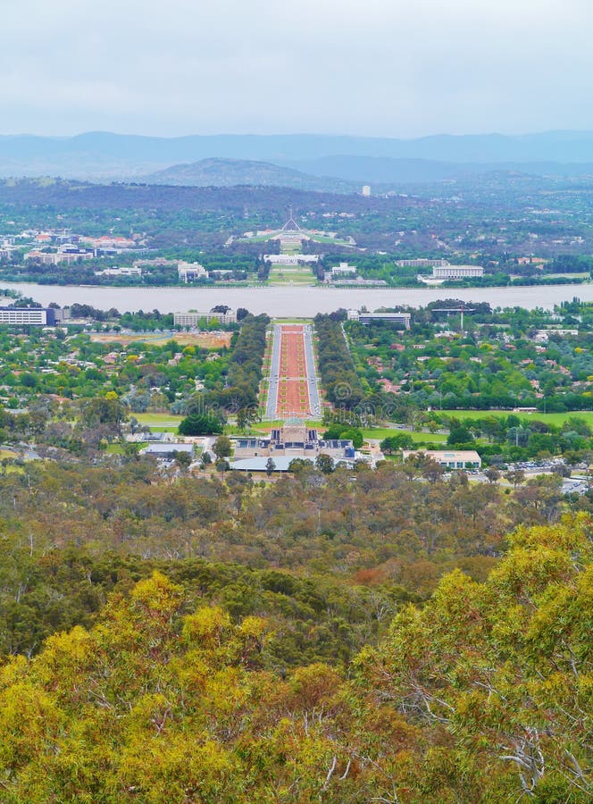 Panorama Of Government Buildings At Canberra Australia Stock Image ...