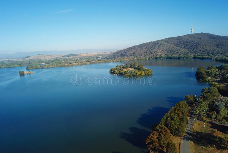 Panoramic View of Canberra Australia in Daytime Stock Image - Image of ...