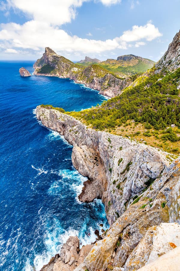 Panoramic View of Cape Formentor. Mallorca Stock Image - Image of high ...