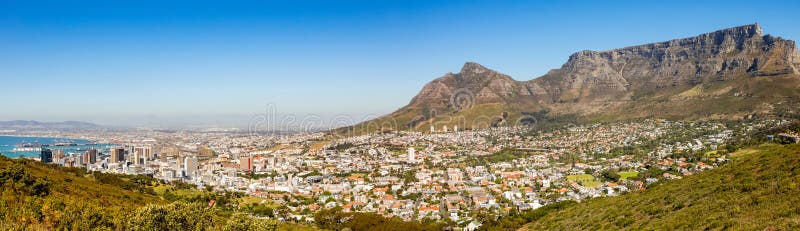 Panoramic View of Cape Town, South Africa Stock Photo - Image of sand ...
