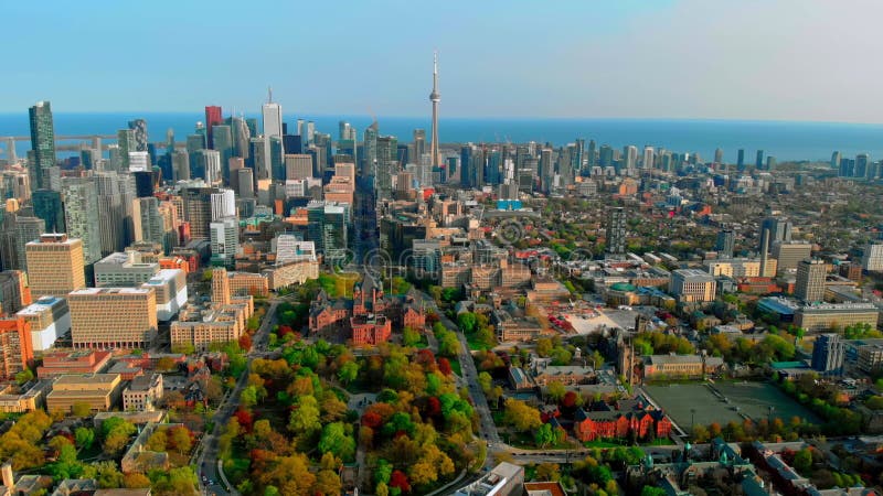 Panoramic View Capturing Toronto S Iconic Skyline, Featuring University ...