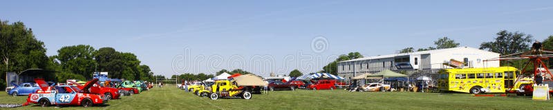 Panoramic View of the Car Show Editorial Stock Photo - Image of auto ...