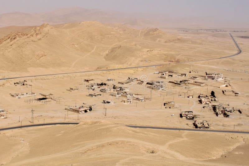 Panoramic View from the Castle in the Ancient City of Palmyra Stock ...
