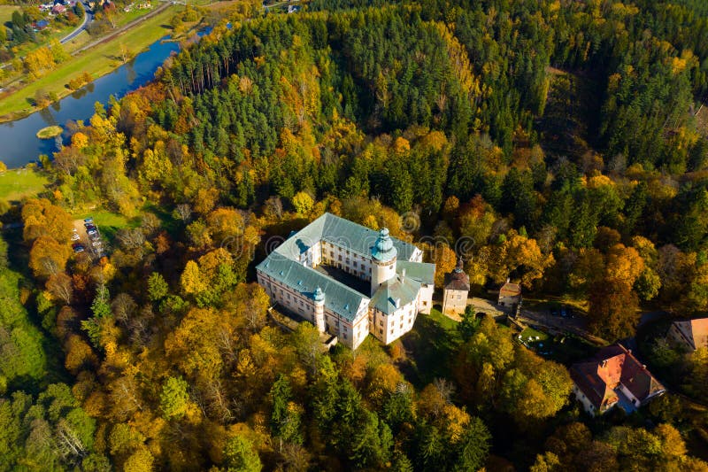 Panoramic View of Castle Lemberk. Stock Photo - Image of aerial ...