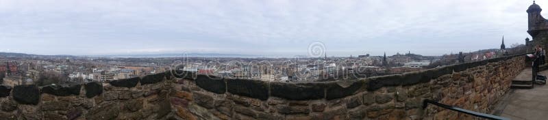 Panoramic View from the Castle Rock Stock Image - Image of castle ...
