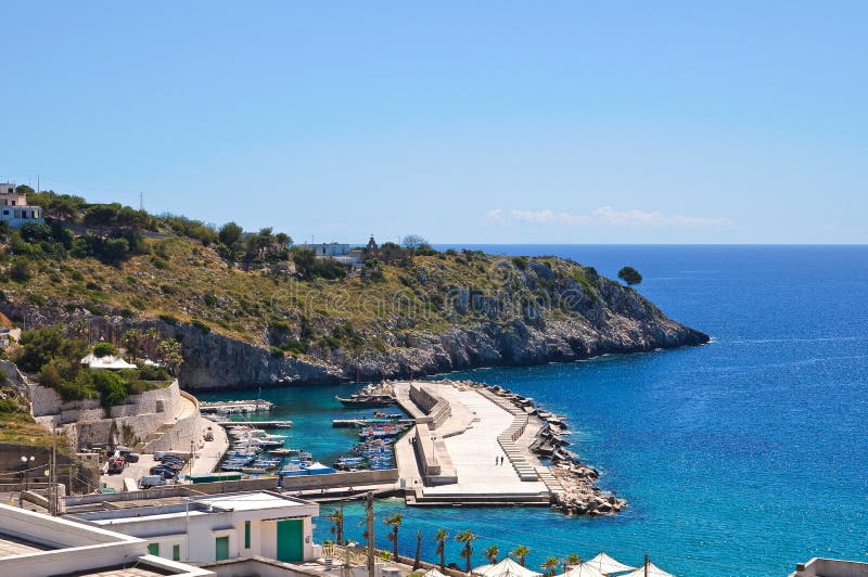 Panoramic View of Castro. Puglia. Italy. Stock Photo - Image of italy ...
