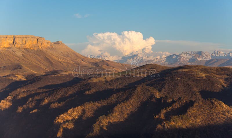 Panoramic View of the Caucasus Mountains Stock Photo - Image of ...