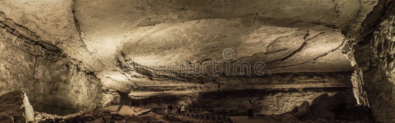 Panoramic View of the Cave Ceiling in Mammoth Cave National Park Stock ...