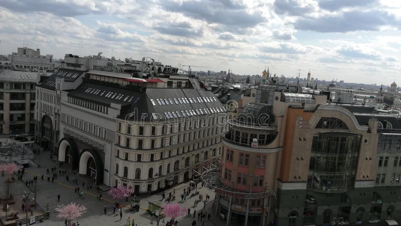 Panoramic View of the Center of Moscow with Beautiful Buildings ...