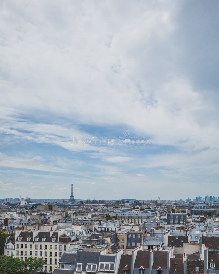 Panoramic View of Central Paris, France Stock Image - Image of center ...