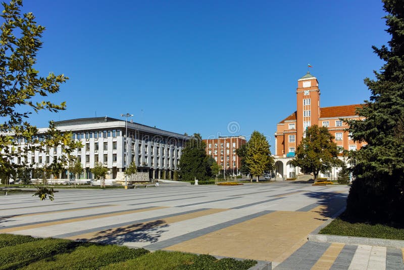 Panoramic View of Central Square in City of Pleven Stock Image - Image ...