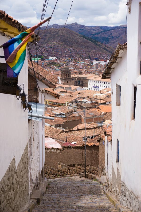 Panoramic View of the Central Square of Cusco in the Center of Cusco ...