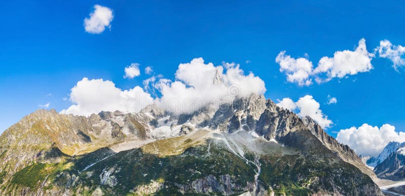 Panoramic View of Chamonix-Mont-Blanc Stock Image - Image of france ...
