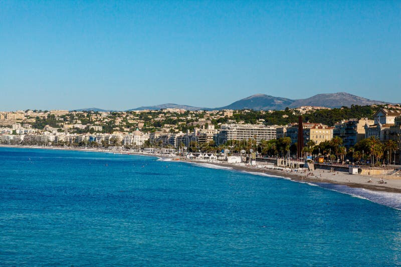 Panoramic View of the City and the Coast in Nice Editorial Stock Photo ...