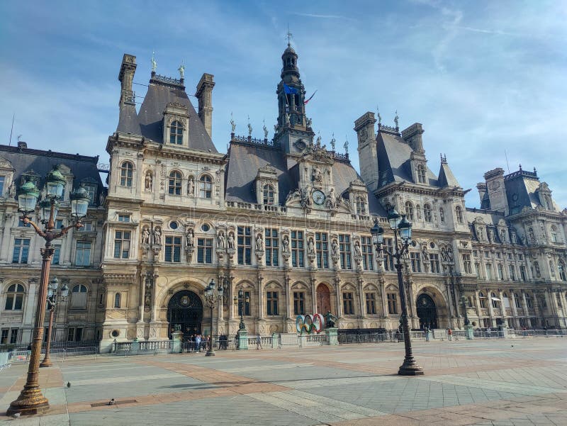 Town hall in Paris editorial photo. Image of beauty - 257997036