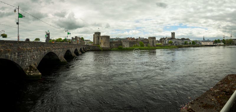 Panoramic View of the City of Limerick, Ireland Stock Image - Image of ...