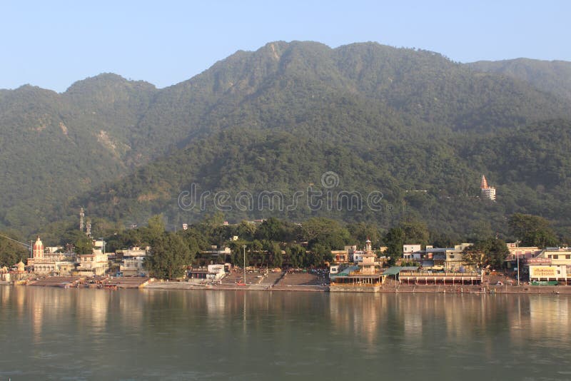 Panoramic View of the City Rishikesh India Stock Photo - Image of ...