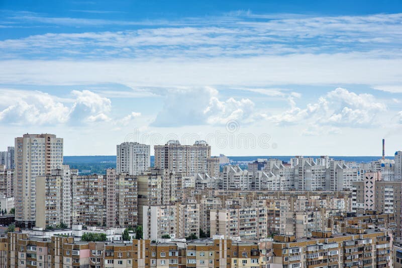 Panoramic view of city stock photo. Image of building - 56435556