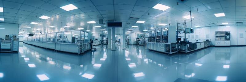 A Panoramic View of a Clean Room, Where Delicate Electronics are ...