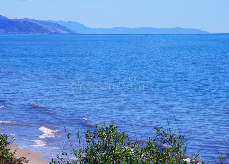 Santa Barbara Channel Coast Stock Image - Image of channel, scenery ...