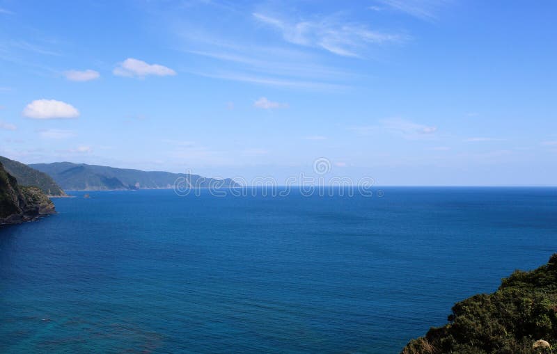 A Panoramic View of the Coastline of Amami Island Stock Image - Image ...
