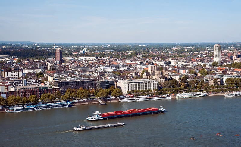 Panoramic view of Cologne stock photo. Image of architecture - 34553144