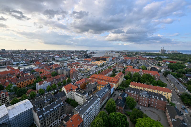 Panoramic View - Copenhagen, Denmark Editorial Photography - Image of ...