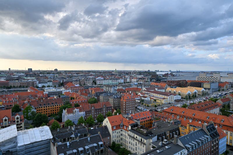 Panoramic View - Copenhagen, Denmark Editorial Stock Photo - Image of ...
