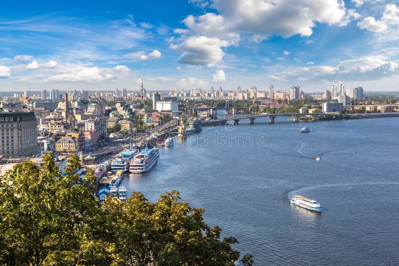 Panoramic view of Kiev editorial image. Image of panoramic - 185960210