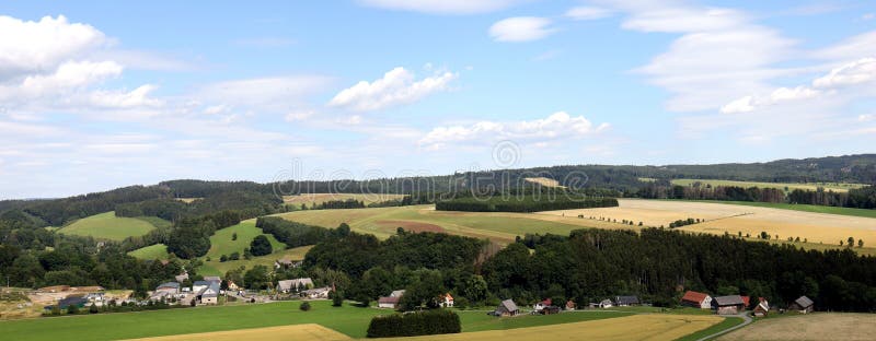 A Panoramic View of the Diverse Czech Landscape. Stock Image - Image of ...