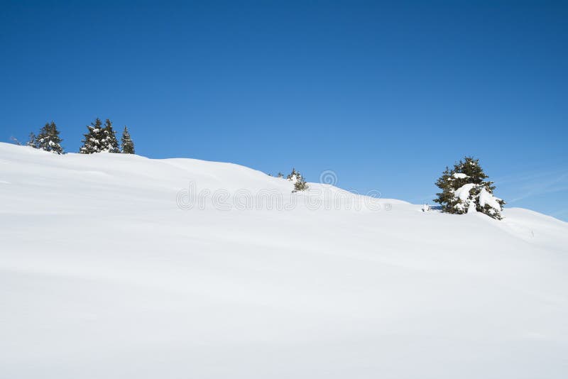 Panoramic View Down Snow Covered Valley in Alpine Mountain Range with ...