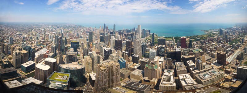 Panoramic View of Downtown Chicago Stock Image - Image of city, tourism ...