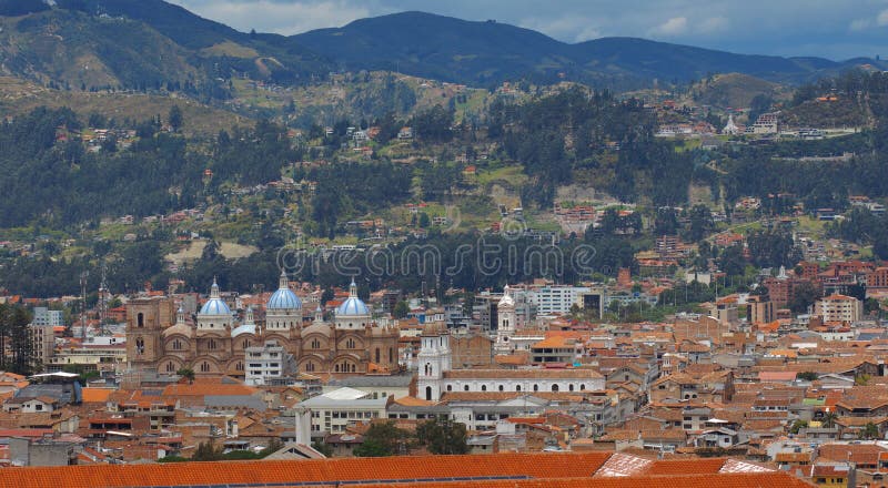 Panoramic View of Downtown of Cuenca from the Viewpoint of Cullca ...