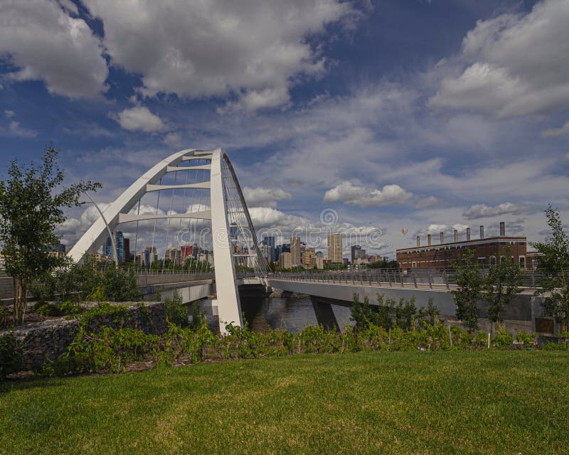 Panoramic View of Downtown Edmonton. Stock Photo - Image of park ...