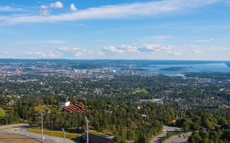 View on Oslo Fjord Harbor and Akershus Fortress Stock Image - Image of ...