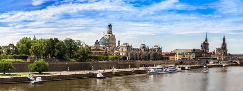 Panoramic view of Dresden stock image. Image of panorama - 186597649